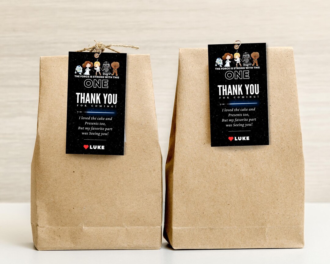 Star Wars Thank You Tags the Force is Strong With This One Jedi ...