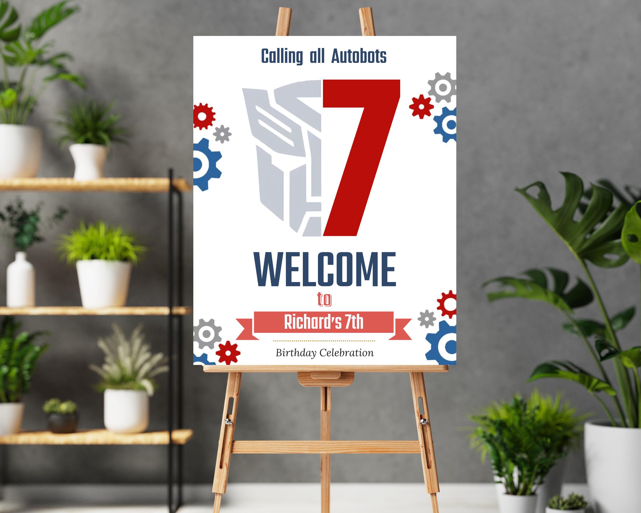 Autobot Inspired Door Mat Transformers Welcome Sign 7th Transformers ...