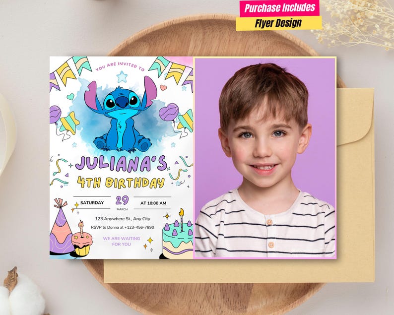 Printable Stitch Birthday Invitation Lilo and Stitch Birthday Invite ...