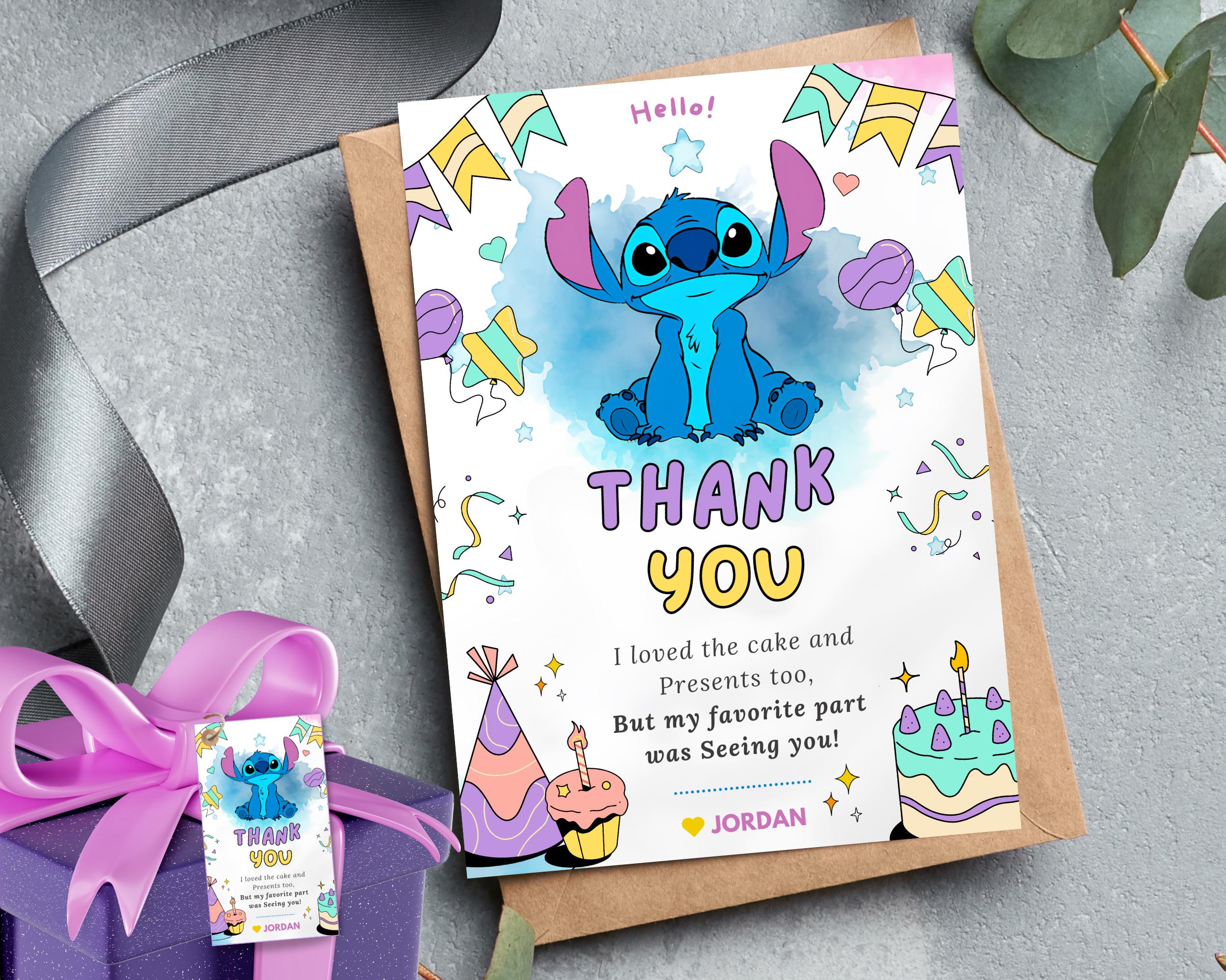 Lilo & Stitch Thank You Tag for Party Angel Lilo and Stitch Thank You ...