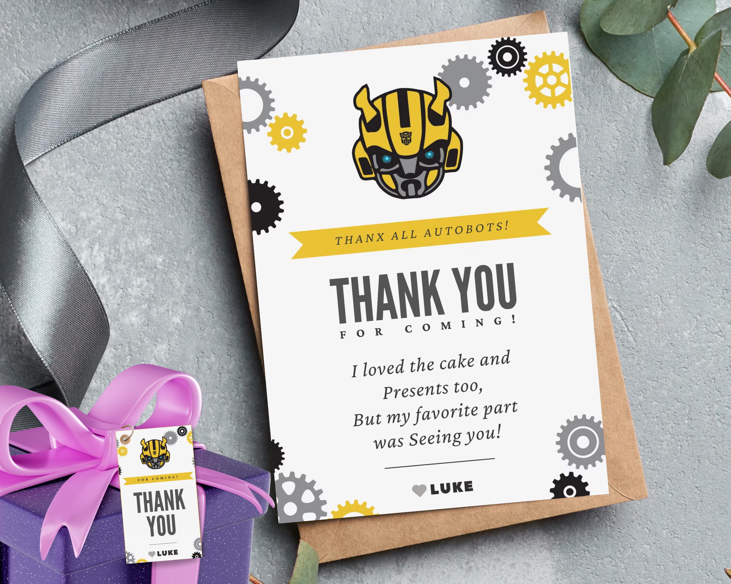 Bumblebee Transformers Welcome Sign Birthday Party Birthday Invitations ...
