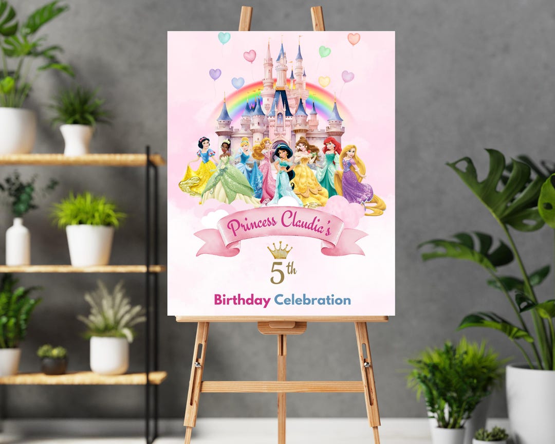 Princess Welcome Sign Princess Welcome Board Princess Welcome Banner ...
