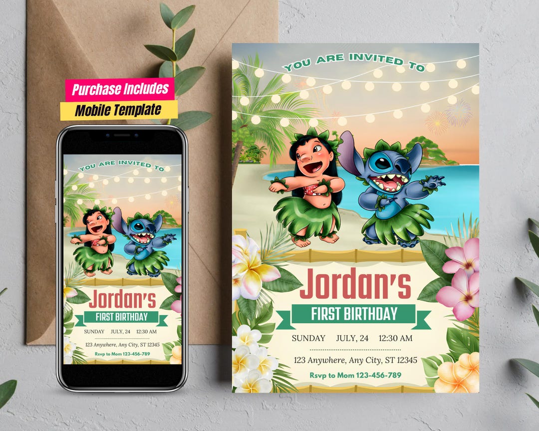 Lilo & Stitch Inspired Photo Display Stitch Birthday Picture Custom ...