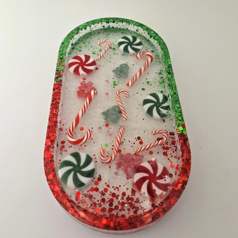 Candy Cane Jewelry Dish - Etsy