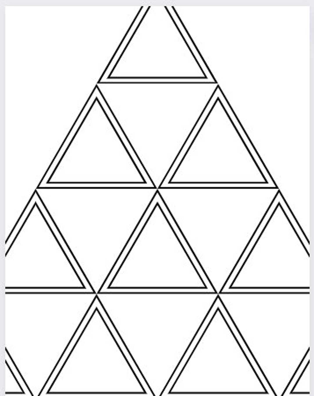 Adult Coloring Page Geometric Triangle Meditate Calm - Etsy