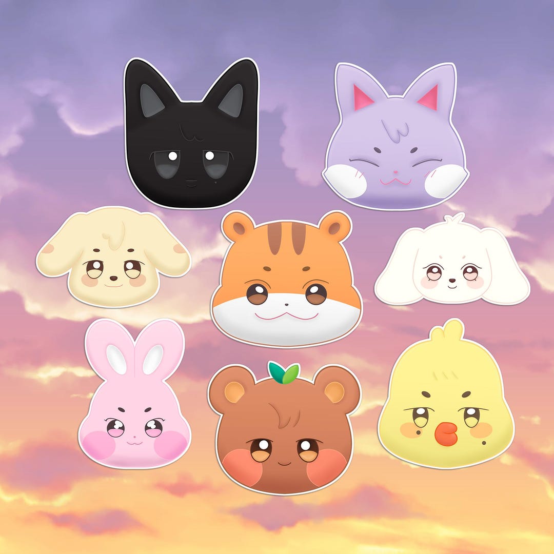 Aniteez Ateez Vinyl Stickers Kpop Animal Die Cut Jjoongrami ...