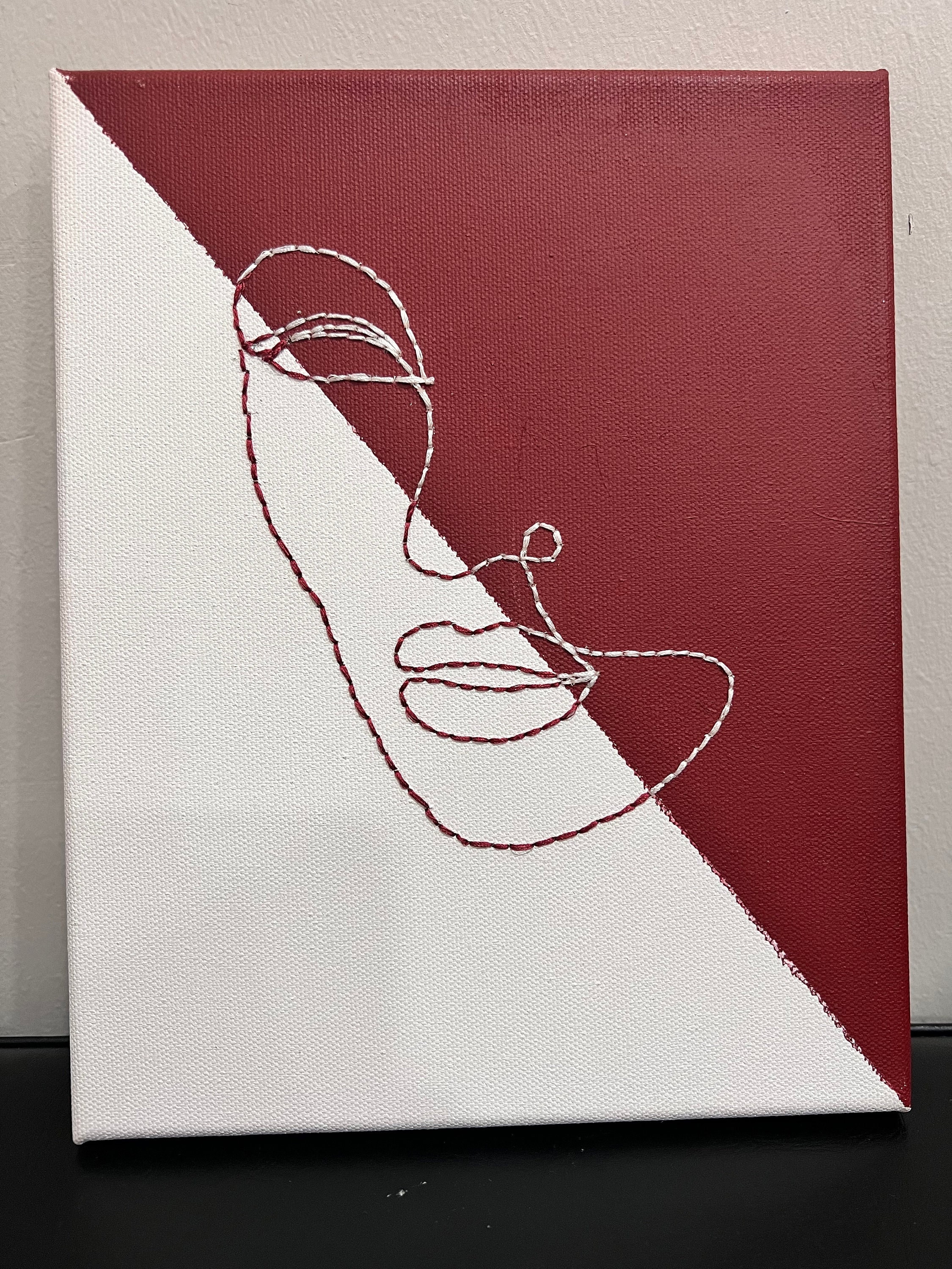 Embroidery Canvas Line Art Painting - Etsy