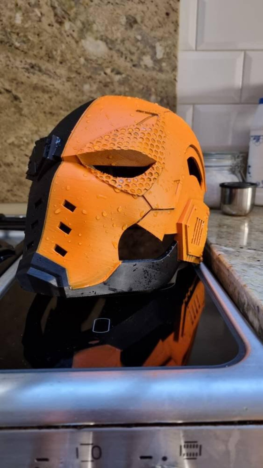 Bare Print Deathstroke Helmet / Mask / Adult Size 24"-25" Villain Mask ...
