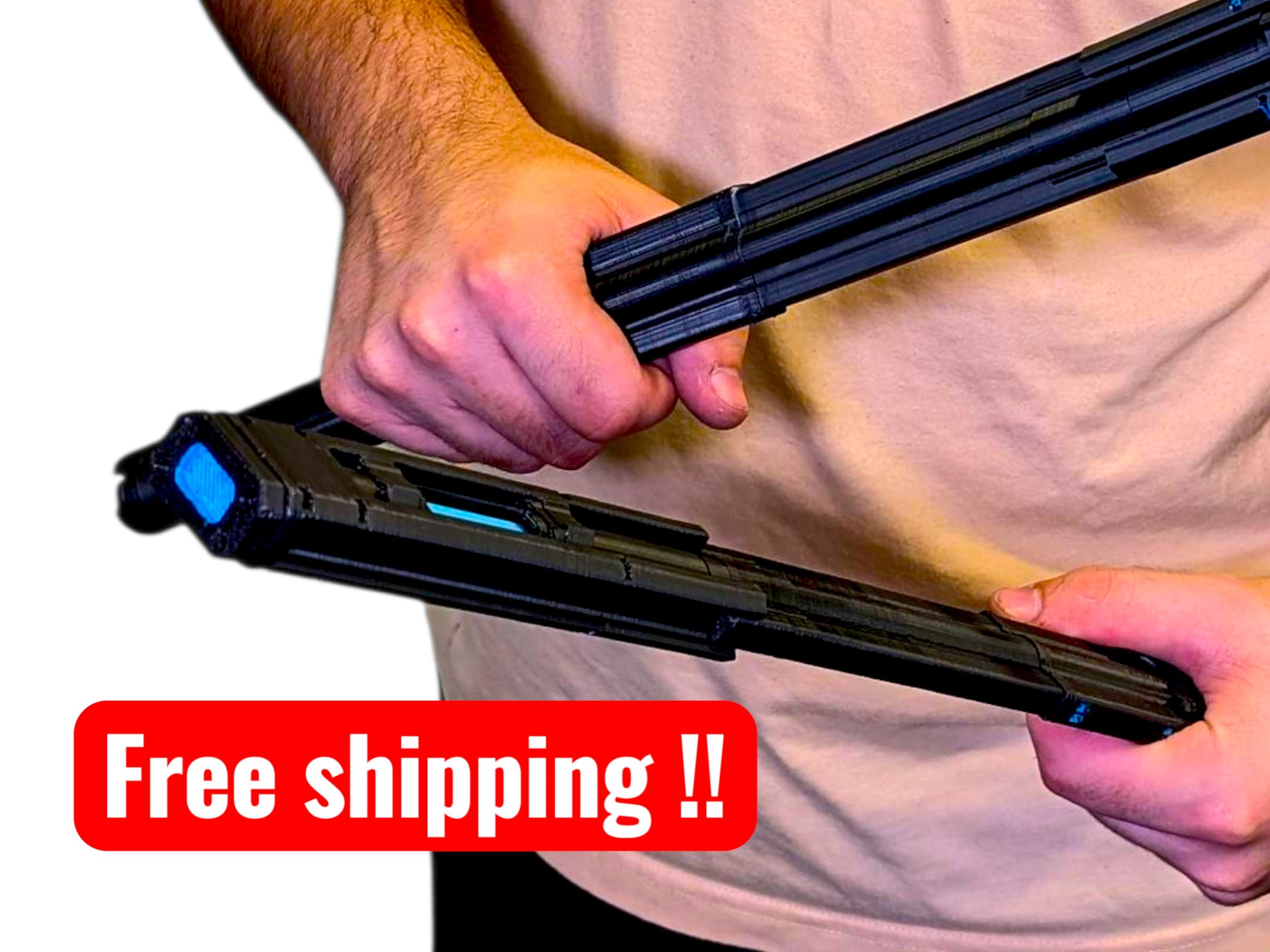 Nightwing Eskrima Sticks | 3d-printed Cosplay Prop Pair | DC Comics ...
