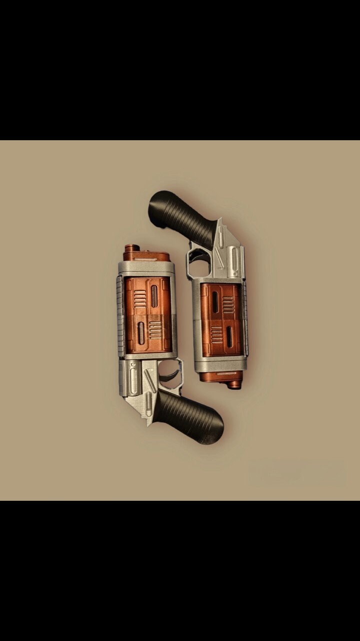 Set of Blasters With Rotating Barrel. for Cosplay or Display Purposes ...