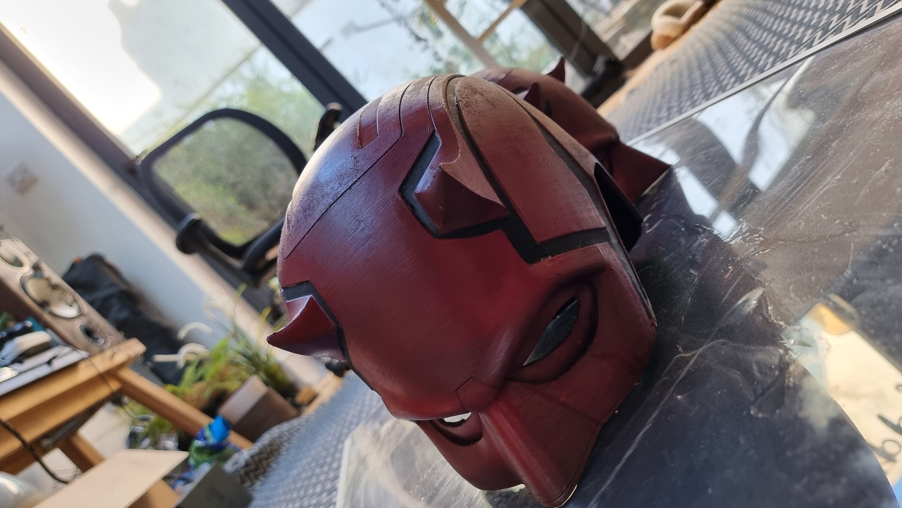 Free Shipping Daredevil Helmet/ Mask, Cowl/ Devil of Hells Kitchen ...