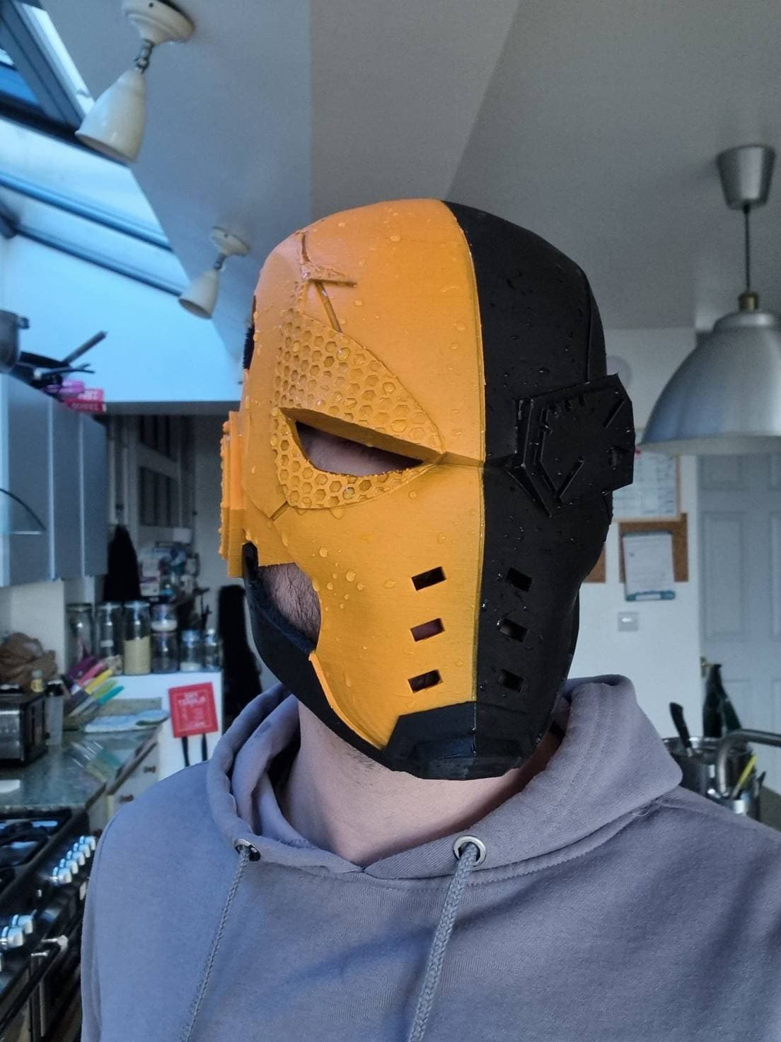 Bare Print Deathstroke Helmet / Mask / Adult Size 2425 Villain Mask ...