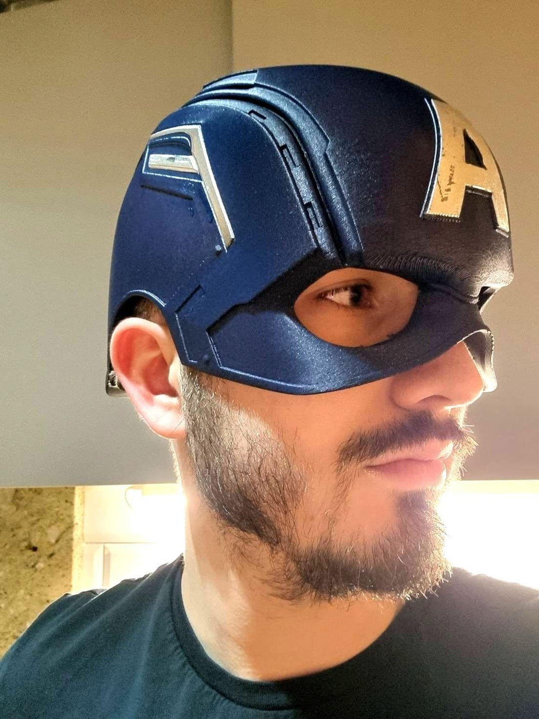 Captain America Cosplay Helmet - Wearable Marvel Mask - Hero Prop for ...