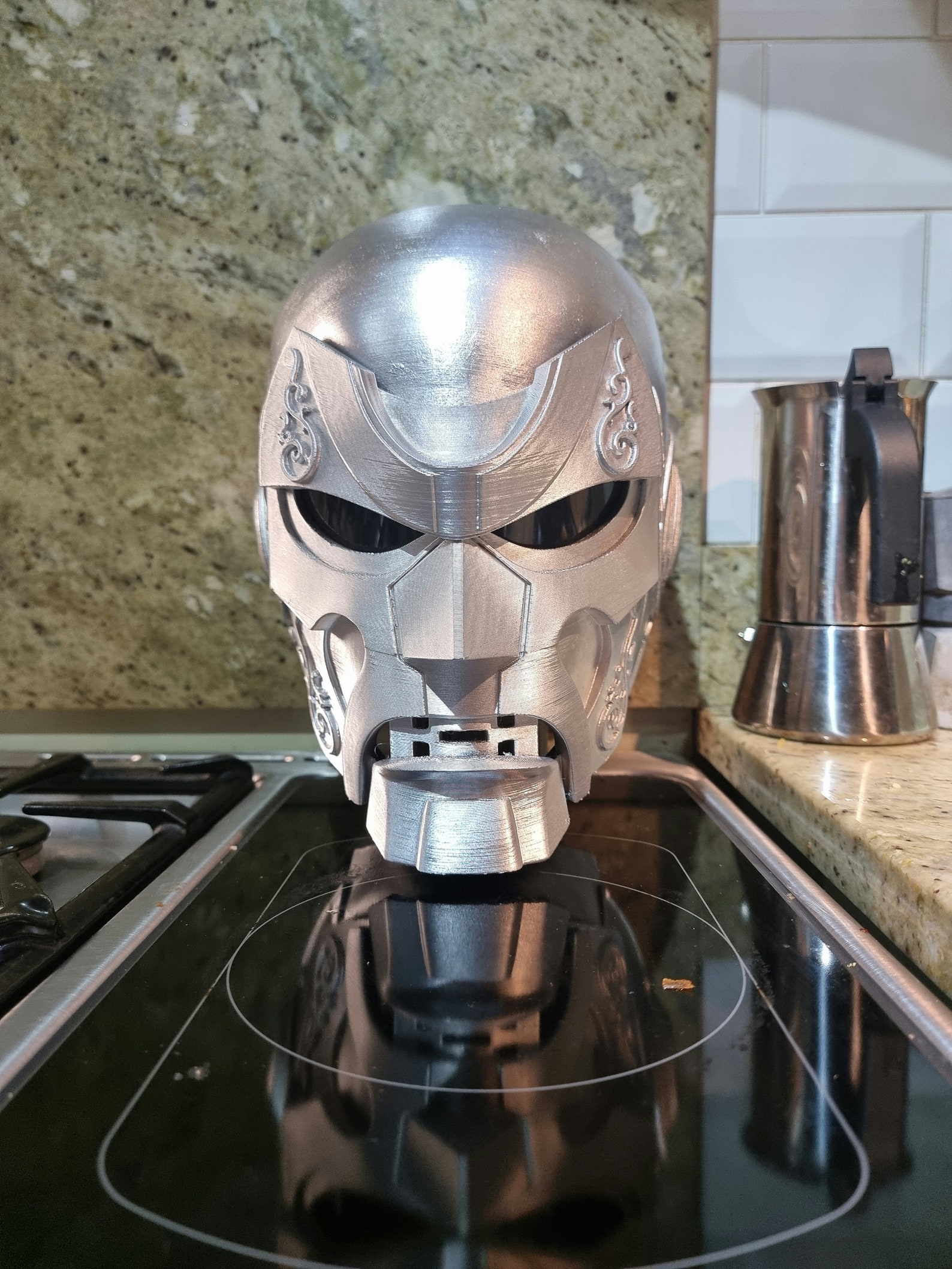 Free Shipping Dr. Doom Helmet With Magnetic Latch and Black Out Eyes ...