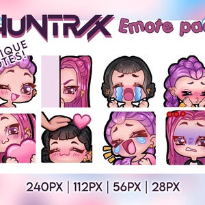 Huntr/x Emote Pack | Emotes for Twitch | Discord | Youtube | Cute Emoji ...