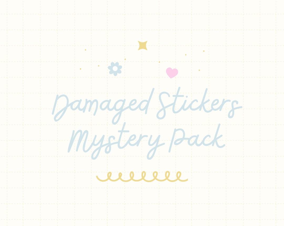 Damaged Sticker Mystery Pack, Mystery Stickers, Random Sticker Pack ...