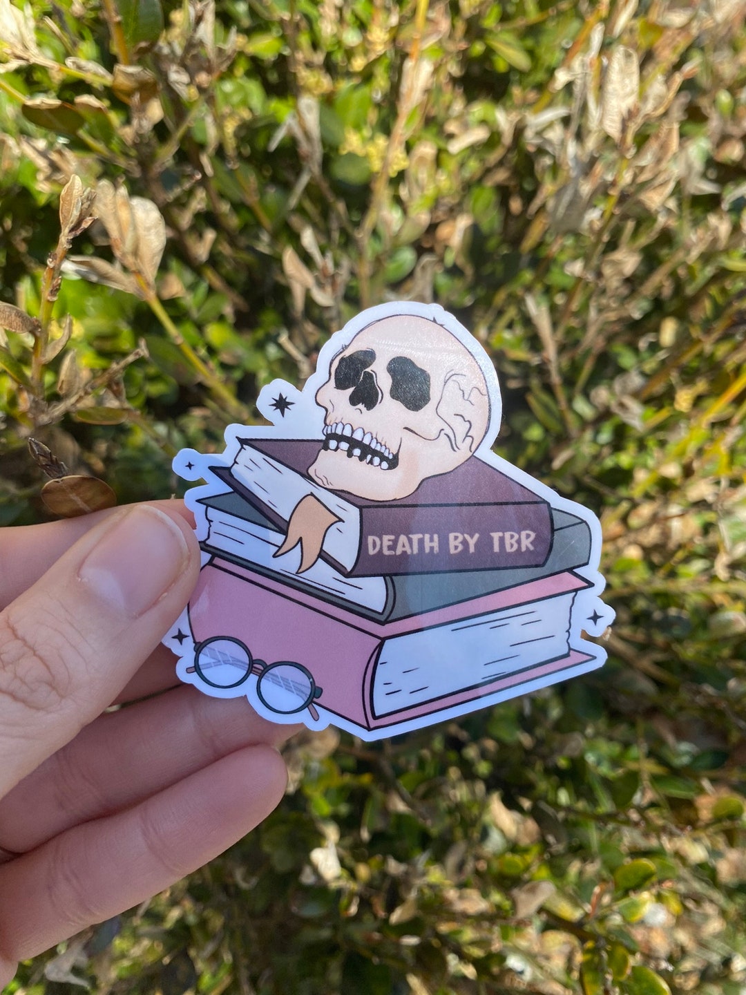 Death by TBR Sticker, TBR Decal, TBR Kindle Sticker, Tbr Sign, Gift for ...
