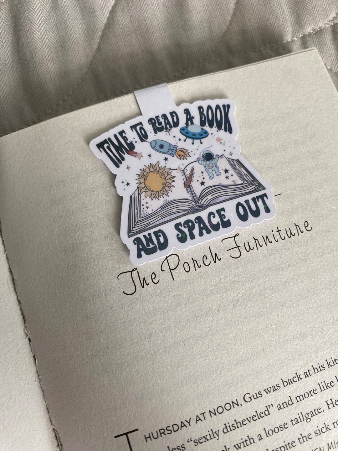Time to Read A Book Magnetic Bookmark Space Magnetic - Etsy