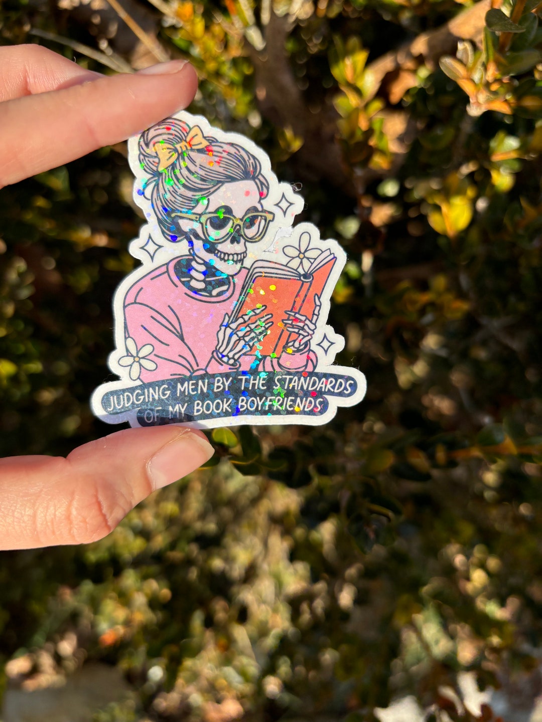 Skeleton Reading, Fictional Men Sticker, Booktok Sticker, Fictional ...