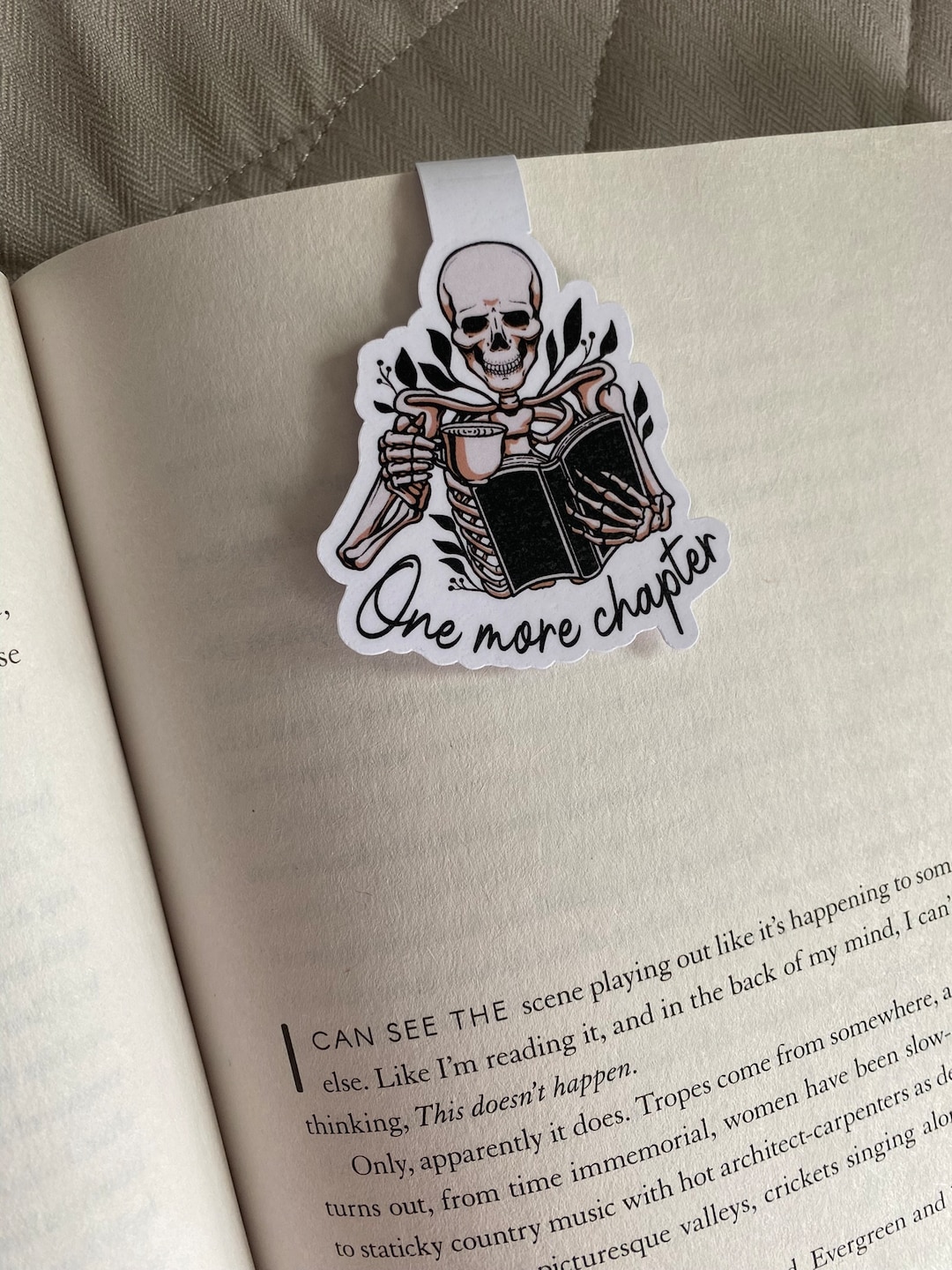 One More Chapter Magnetic Bookmark, Ghost Bookmark, Halloween Magnetic ...