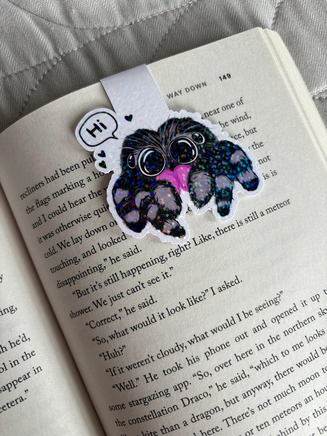Cute Spider Magnetic Bookmark, Furry Spider, Kindle Accessories ...