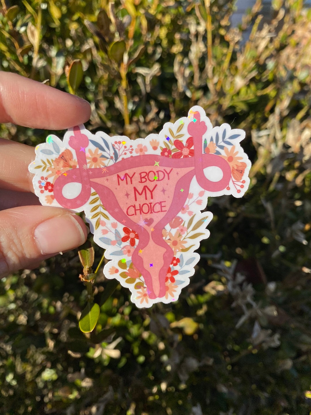 My Body My Choice Sticker, Uterus Sticker, Feminist Sticker ...