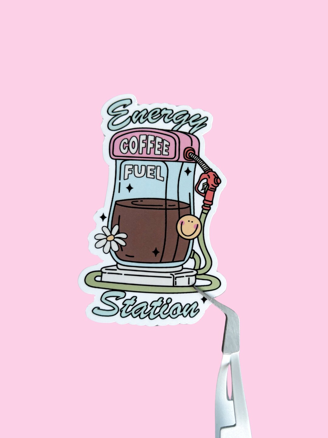 Coffee Ststion Sticker, Iced Coffee Sticker, Caffeine Sticker, Iced ...