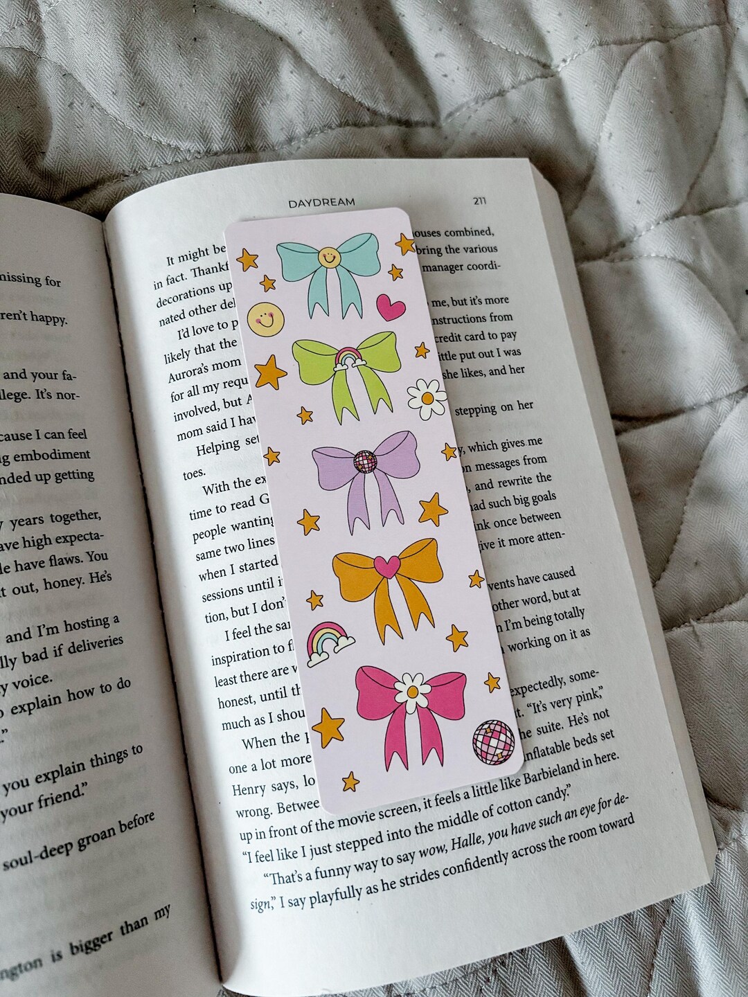 Cute Bookmark, Bookstagram, Book Accessories, Girlie Bookmark - Etsy