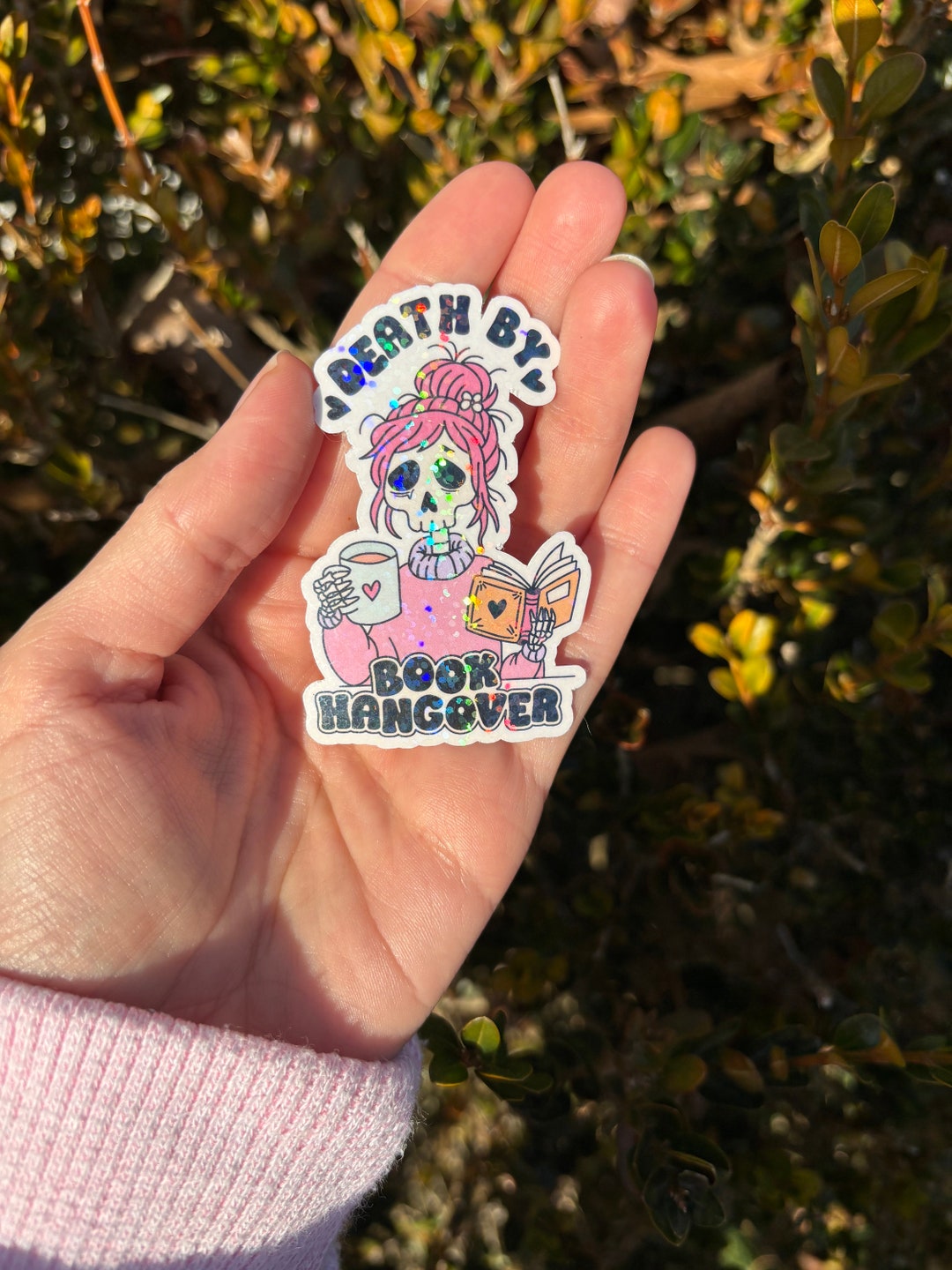Death by Book Hangover, Book Slump Sticker, Booktok Sticker, Book Lover ...