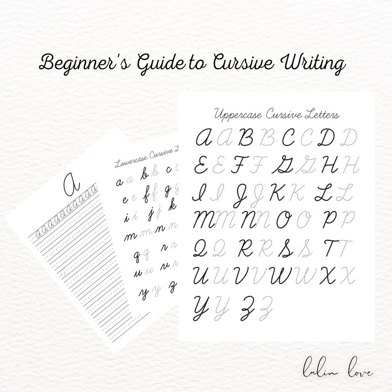 Cursive Writing/Calligraphy worksheet and template printables - Etsy México