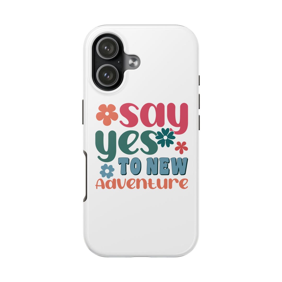 Say Yes to New Adventure Phone Case | Retro Floral Typography - Etsy