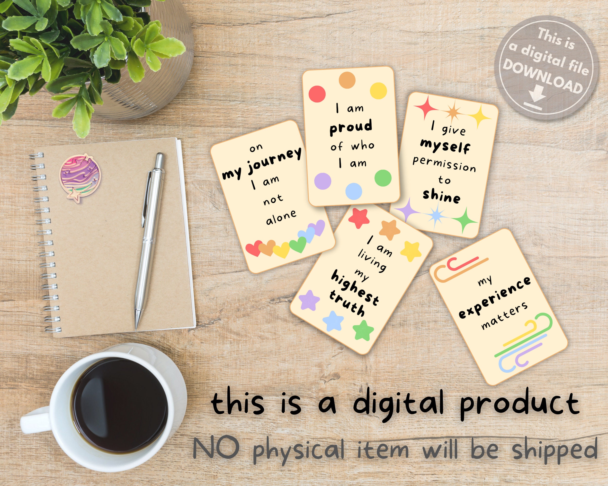 Affirmation Cards and Mindfulness Cards for Therapy & Meditation