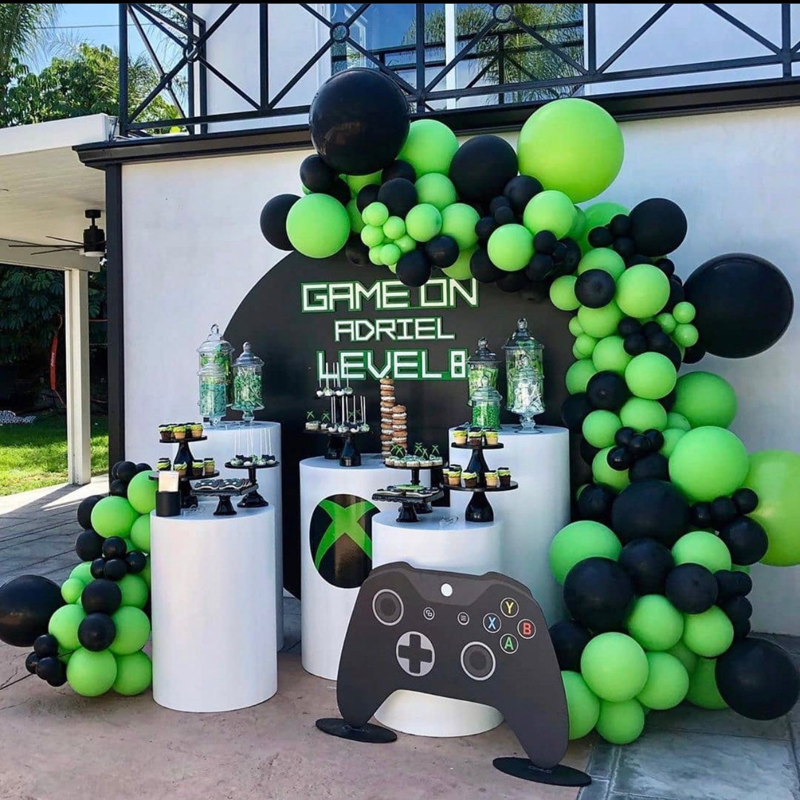 Green and Black Balloons/ Minecraft Balloons/ Gamer Balloons/ - Etsy