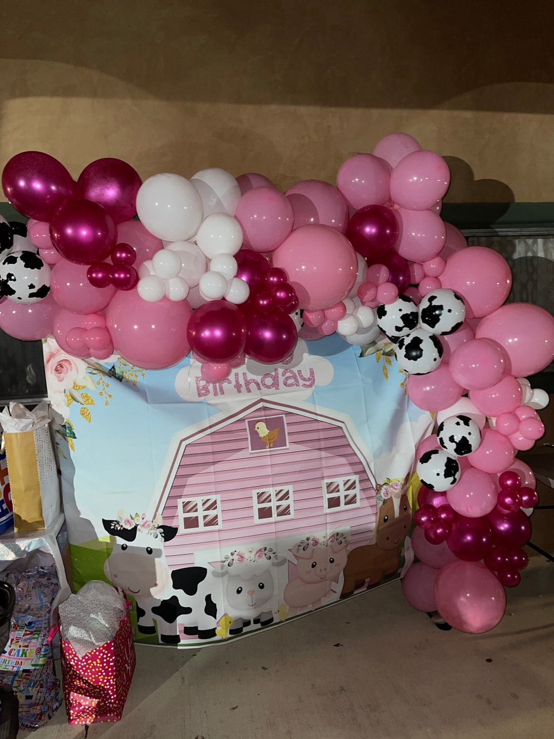 Cow Party Balloons/ Cowgirl Balloon Decor/ Farm Party Arch Kit/ Vaca ...