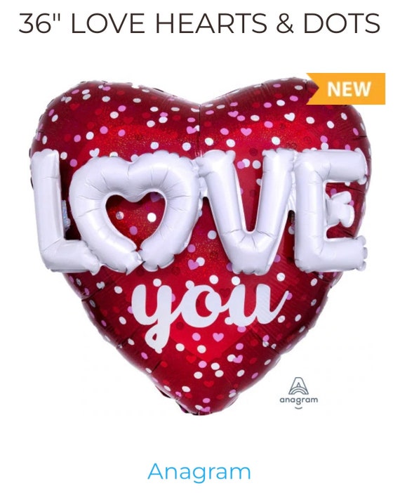 Jumbo Heart Balloon/ Jumbo Valentines Day Balloon/ 36 Heart - Etsy