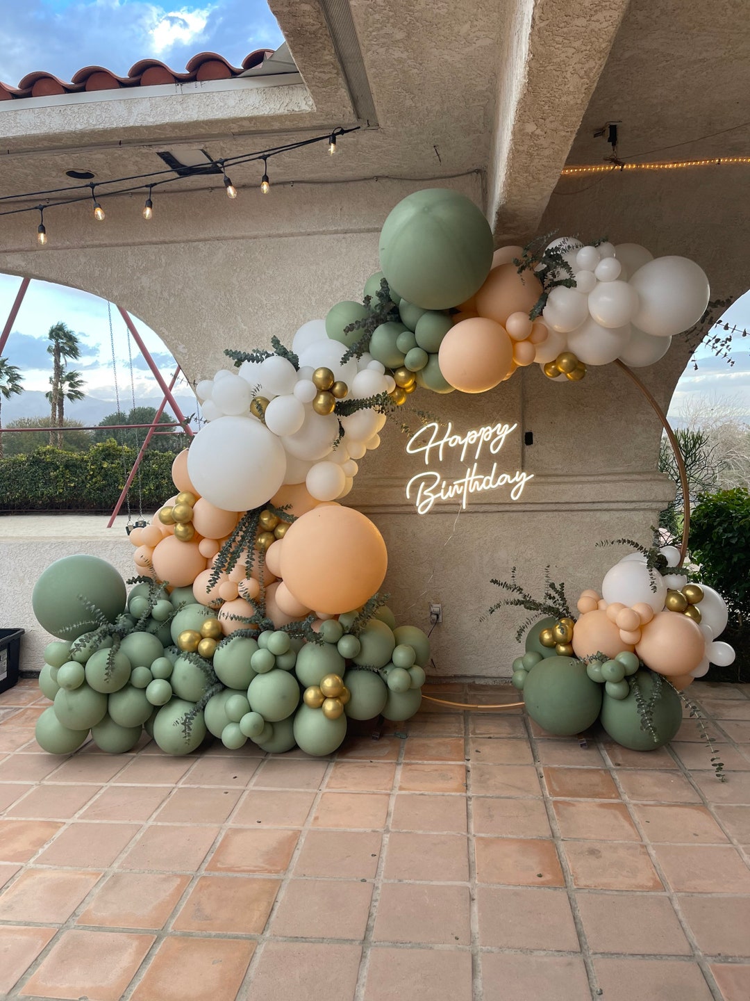 Olive Balloon Kit/ Eucalyptus Green White Olive Nude Gold Balloons ...