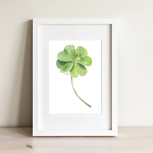 Four Leaf Clover Watercolor Art Print - Etsy