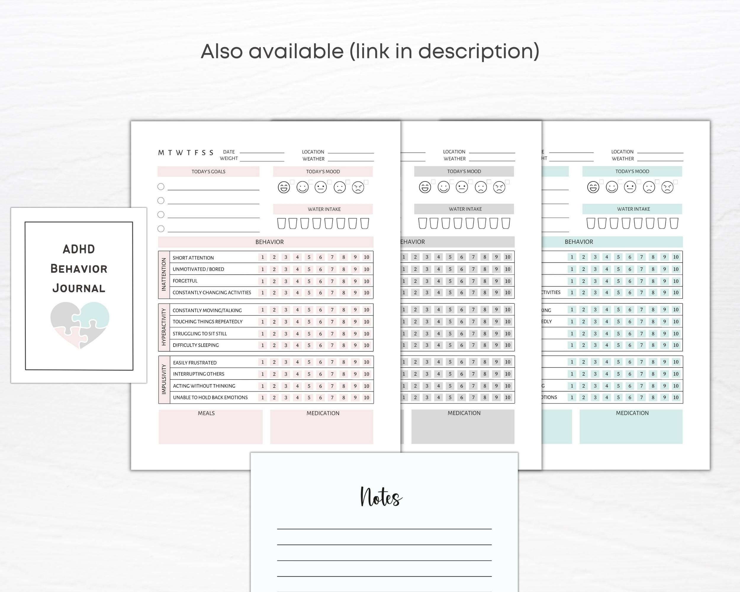 ADHD Behavior Tracker Printable Daily Behavior Tracker ADHD | Etsy Canada