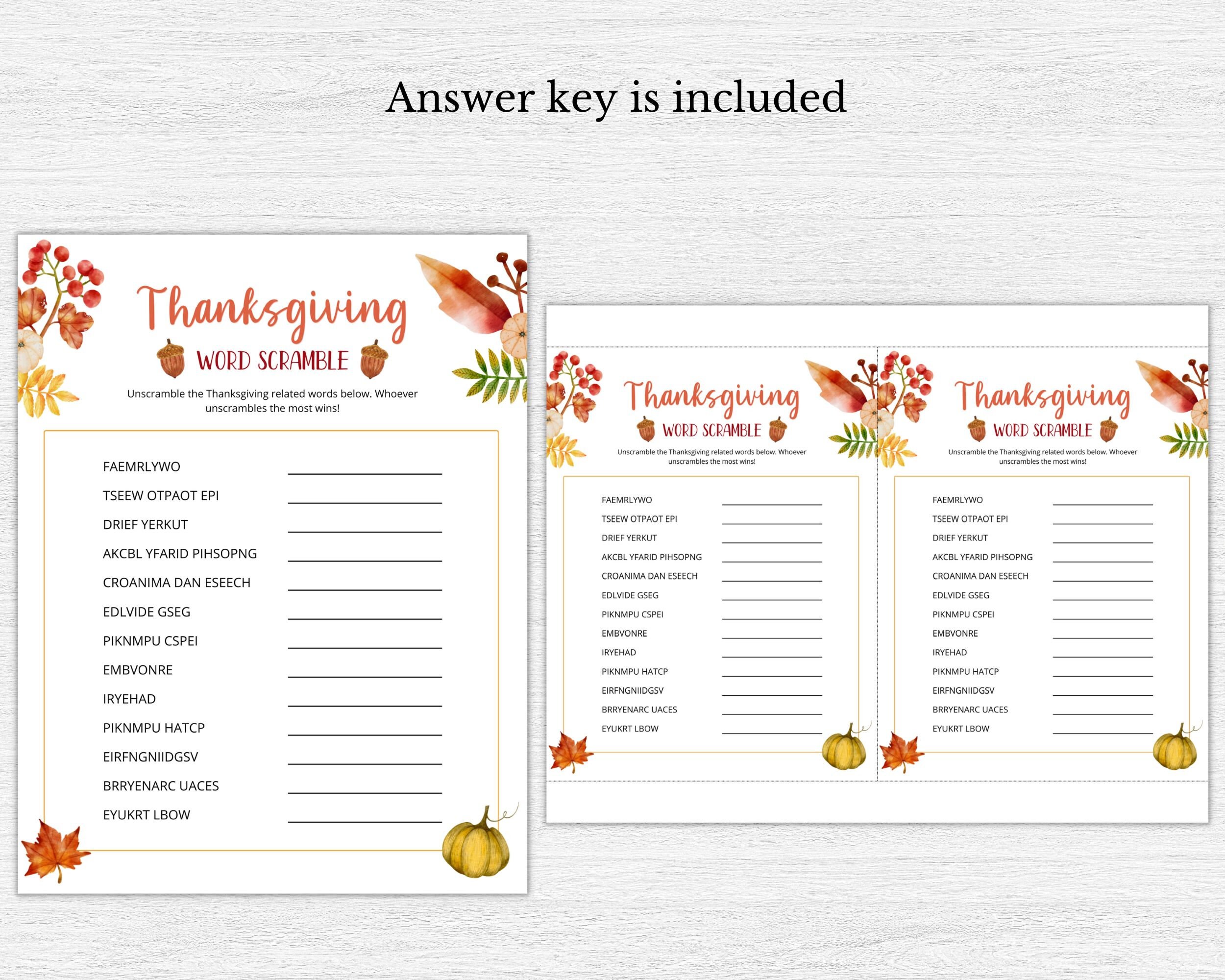 Thanksgiving Game Bundle Printable, Friendsgiving Games, Thanksgiving ...