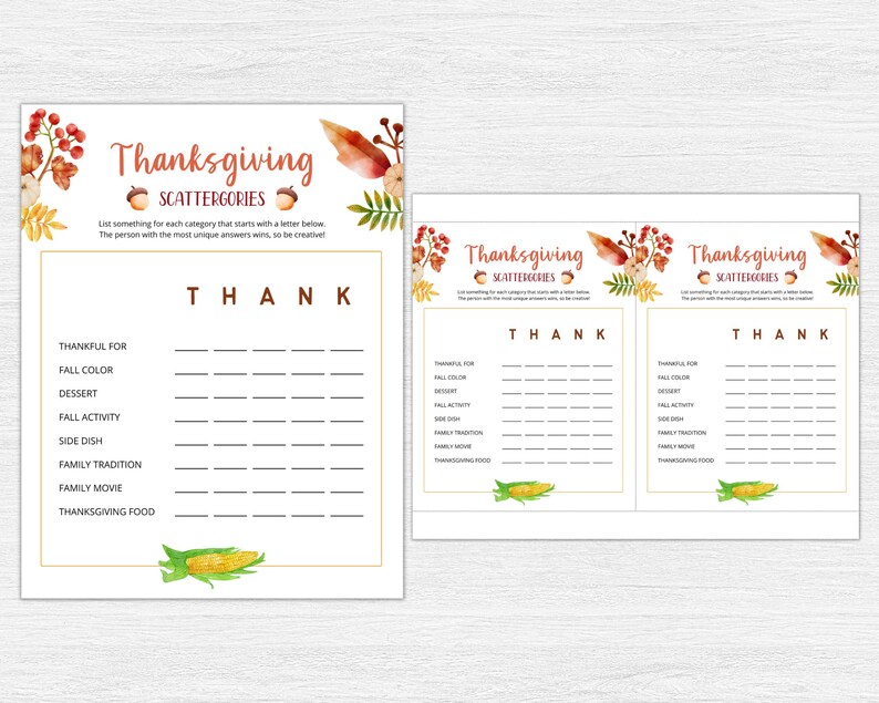 Thanksgiving Game Bundle Printable, Friendsgiving Games, Thanksgiving ...