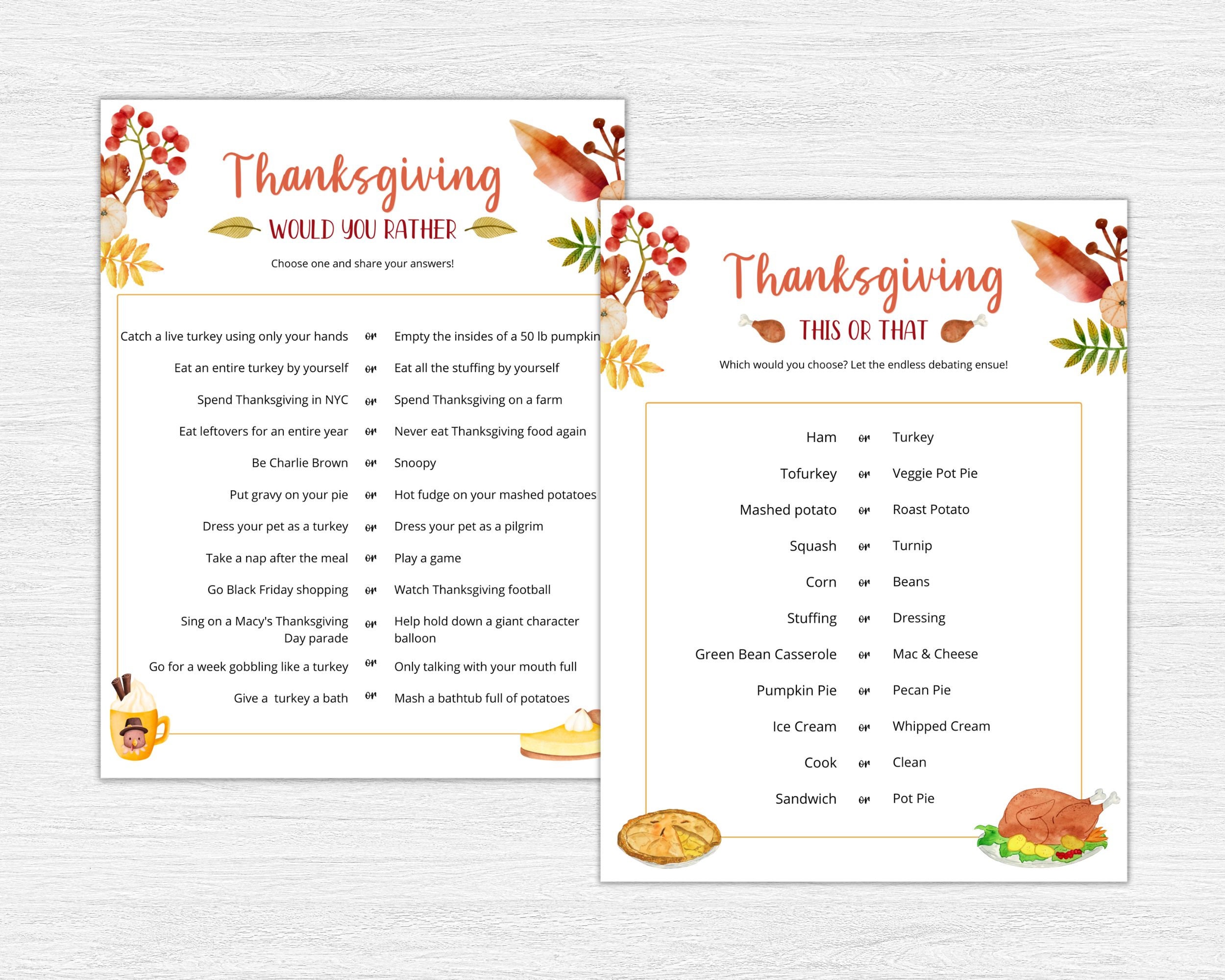Thanksgiving Game Bundle Printable, Friendsgiving Games, Thanksgiving ...