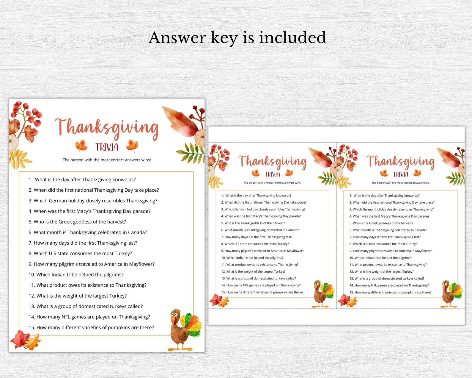 Thanksgiving Game Bundle Printable, Friendsgiving Games, Thanksgiving ...