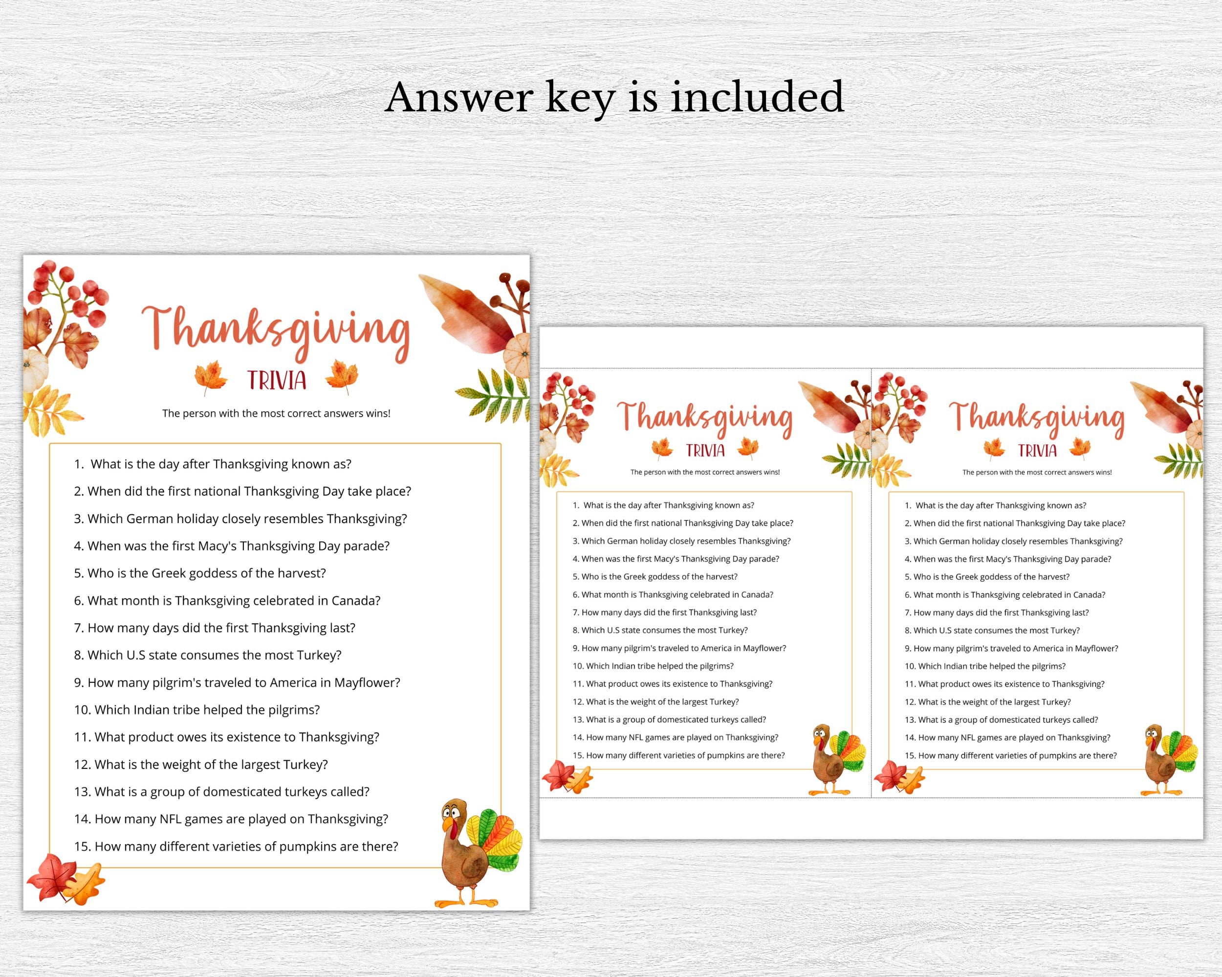 Thanksgiving Game Bundle Printable, Friendsgiving Games, Thanksgiving ...