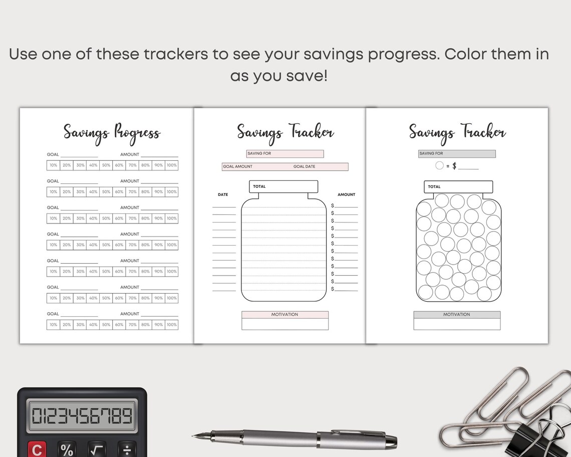 Budget Planner and Savings Tracker Bundle, Savings Challenges, Budget ...