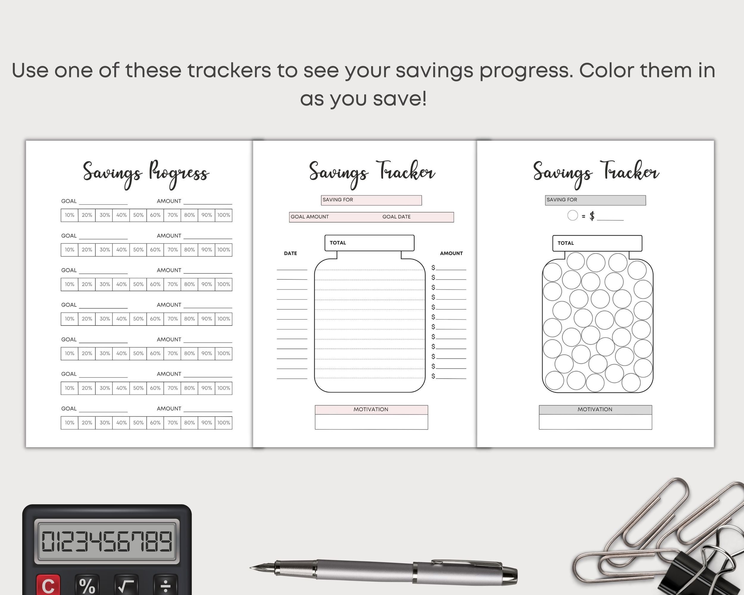 Budget Planner and Savings Tracker Bundle, Savings Challenges, Budget ...