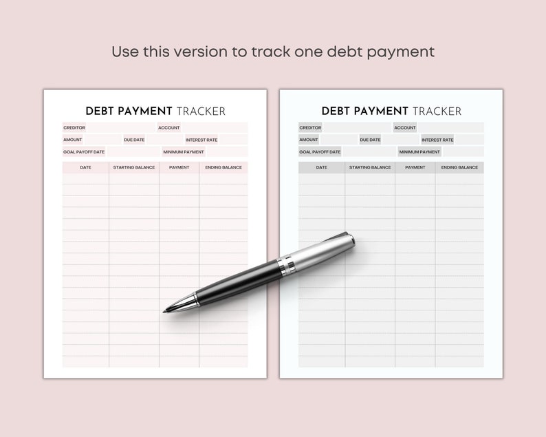 Debt Payment Tracker Printable, Debt Payoff Tracker, Editable and ...