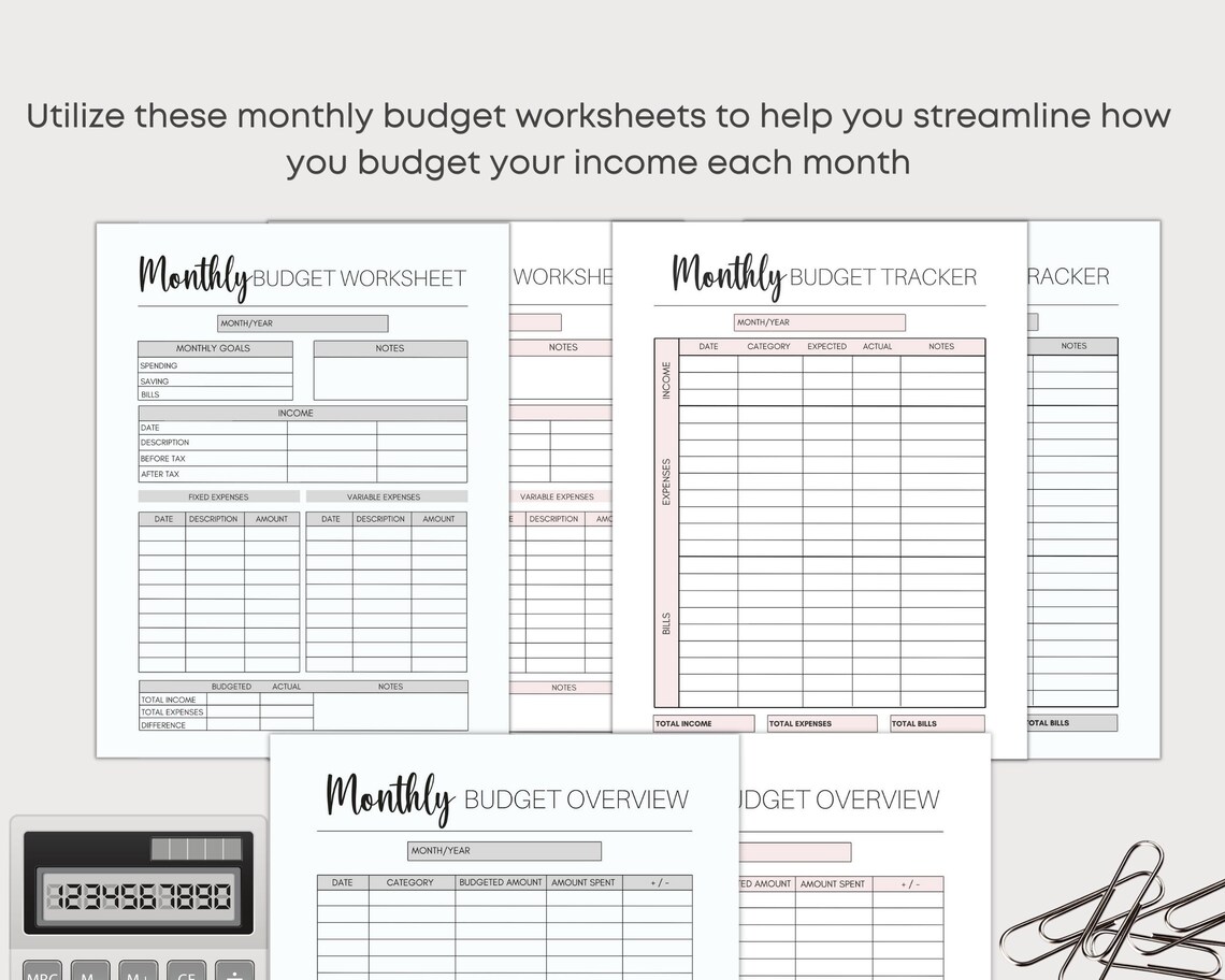 Budget Planner and Savings Tracker Bundle, Savings Challenges, Budget ...
