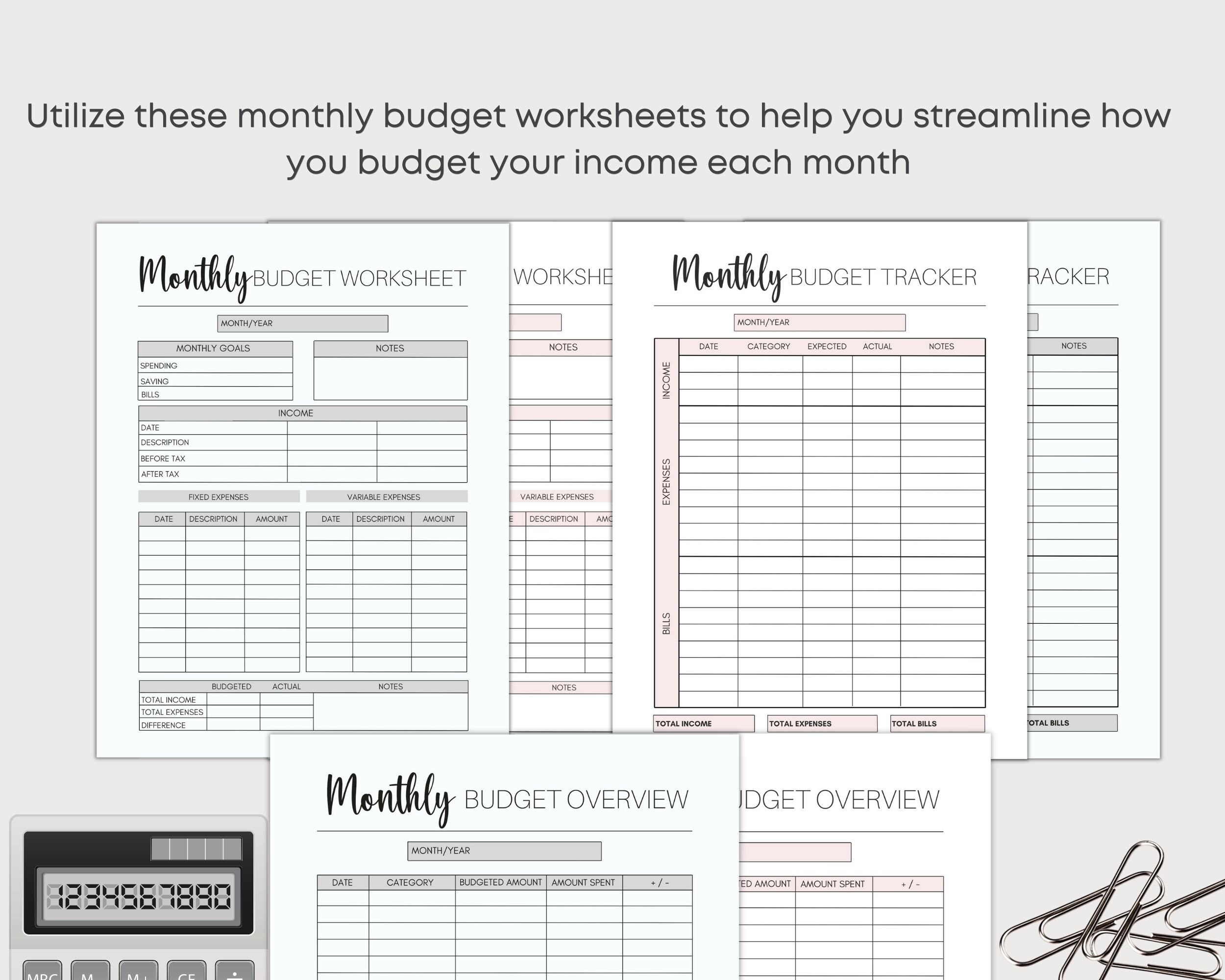 Budget Planner and Savings Tracker Bundle, Savings Challenges, Budget ...