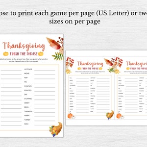 Thanksgiving Game Bundle Printable, Friendsgiving Games, Thanksgiving ...