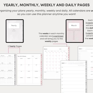 Undated Digital Planner, Portrait Style, Digital Planner, Monthly ...